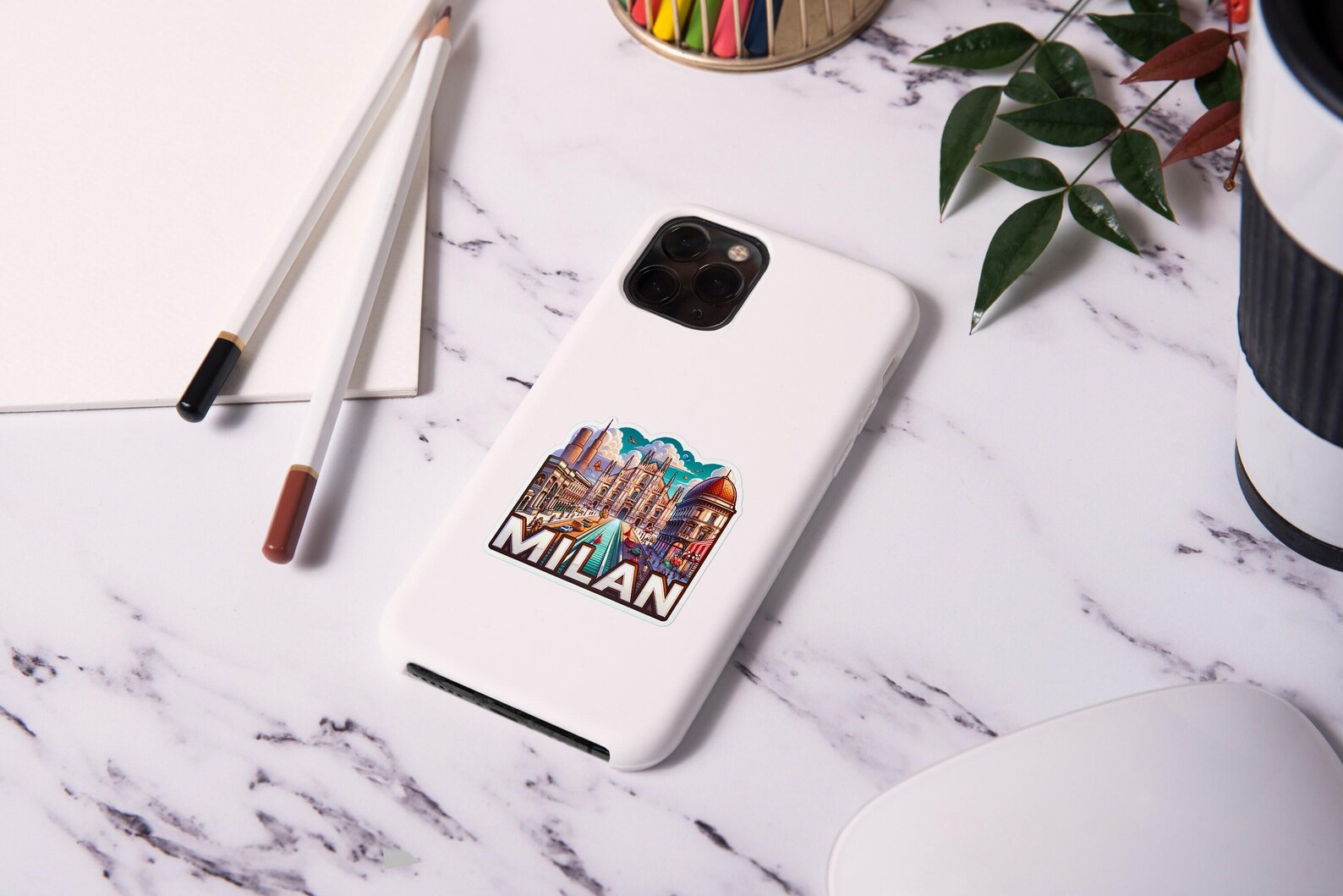 Milan Travel Sticker // Itay Decal for Suitcase, Laptop, Car or Water ...