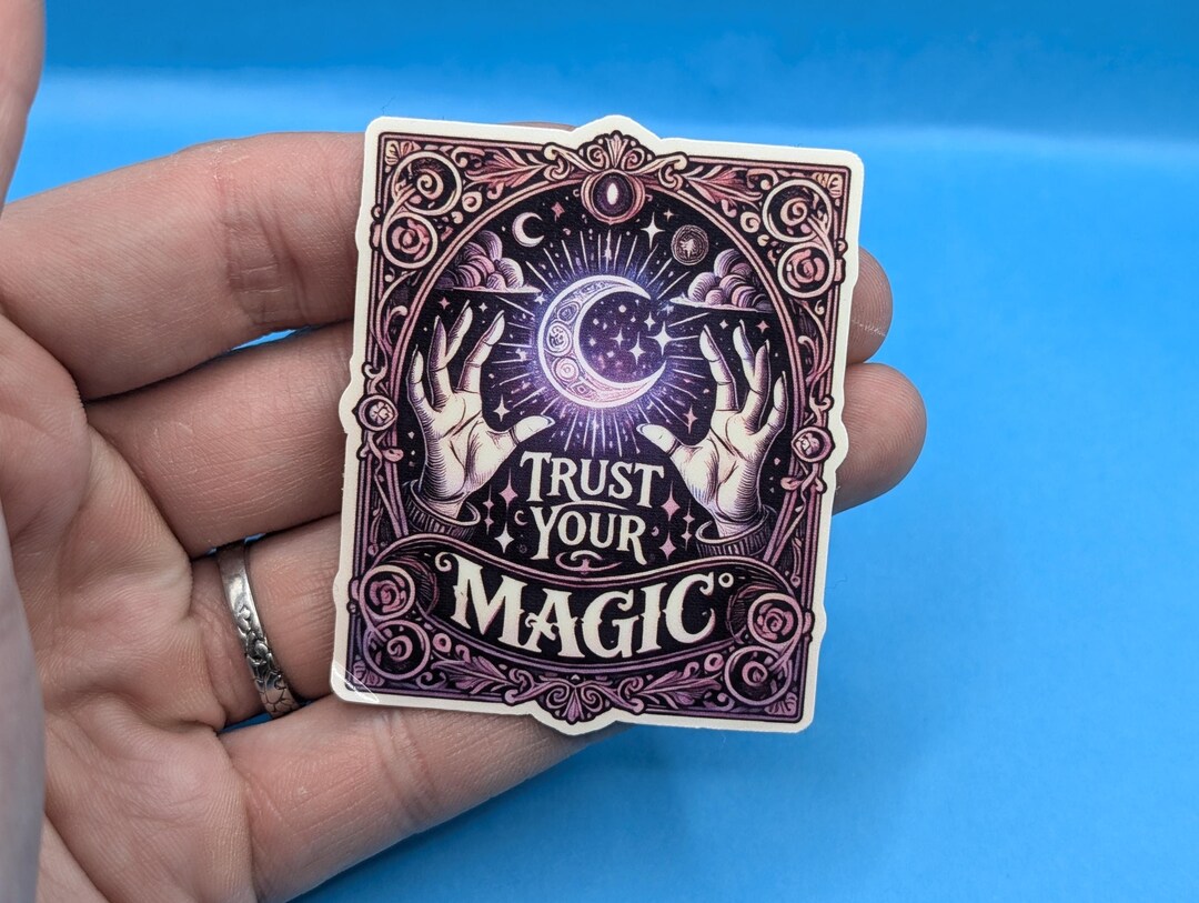 Trust Your Magic Tarot Card Sticker | Witchy Vinyl Decal | Water ...