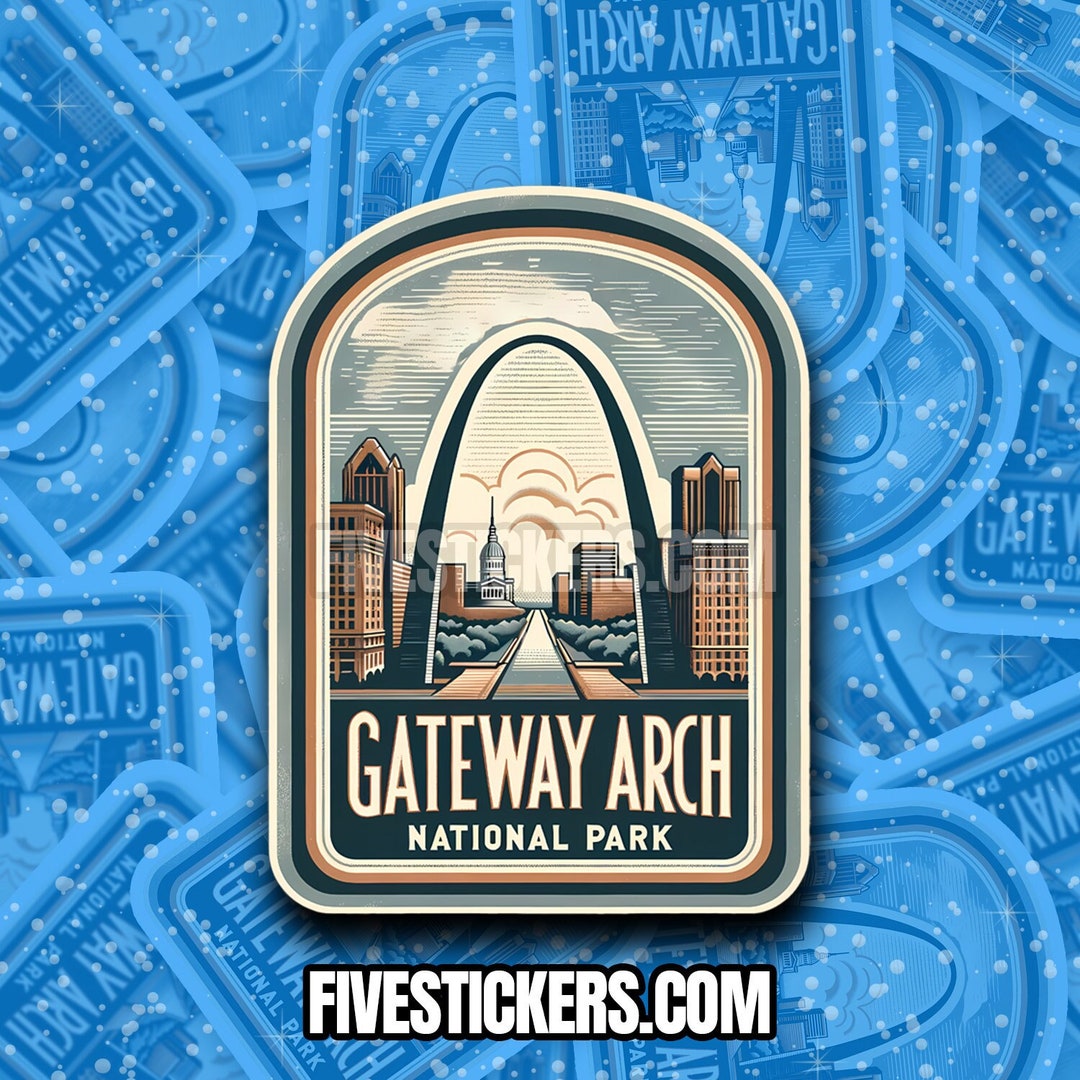 Gateway Arch Travel Sticker National Park Decal for Suitcases Laptops ...