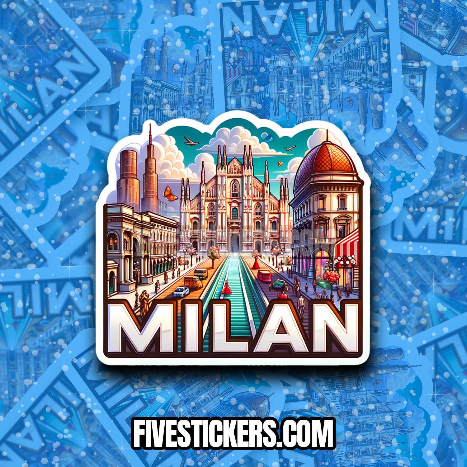 Milan Travel Sticker // Itay Decal for Suitcase, Laptop, Car or Water ...