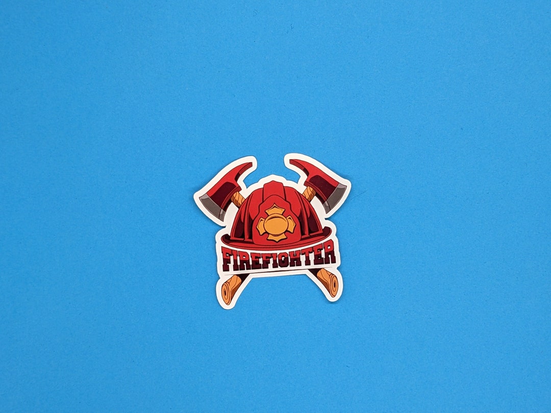 Firefighter Crest Sticker / Firefighter Sticker / Fireman Sticker ...