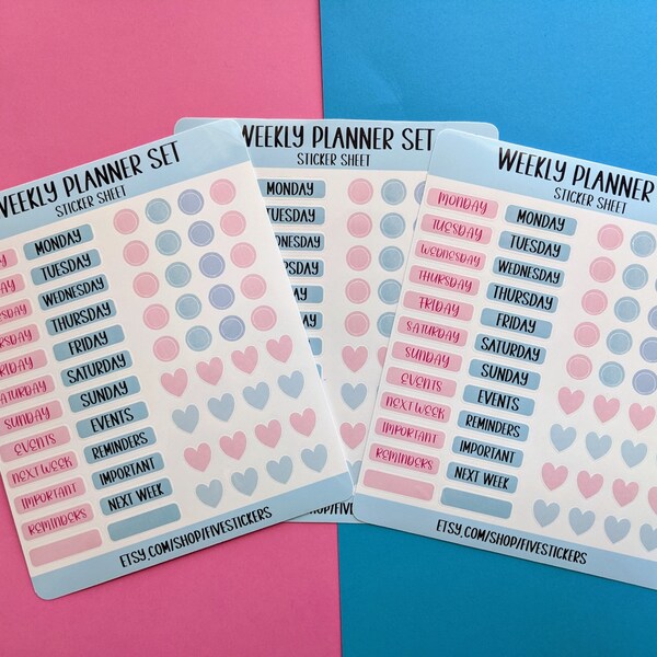 Planner Stickers Sheet - Etsy