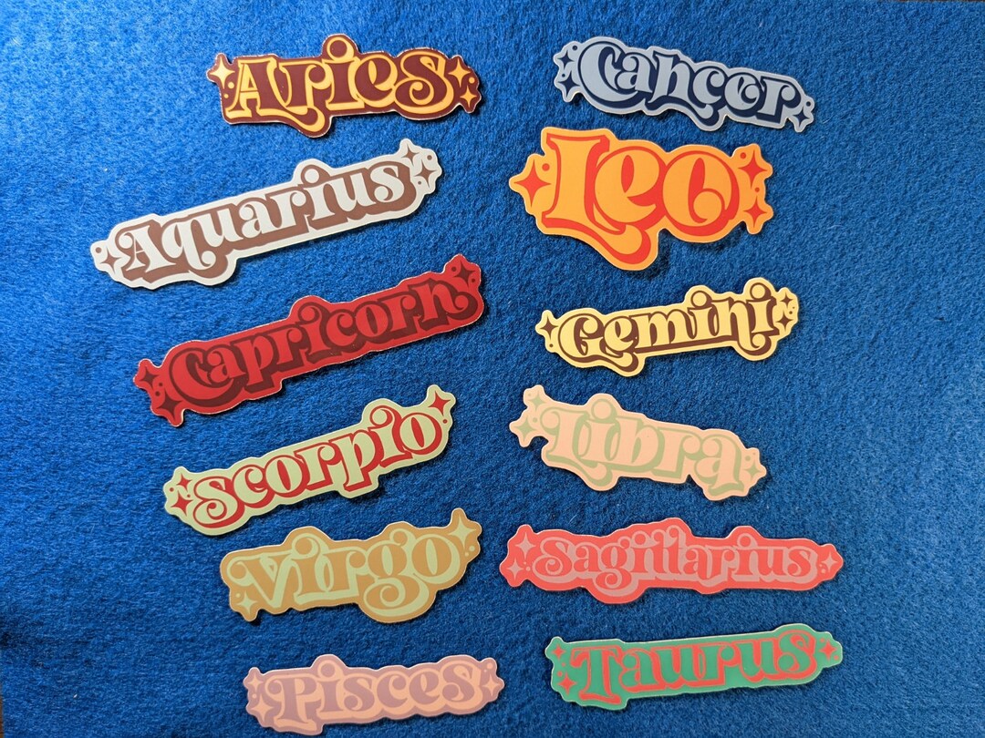 Zodiac Stickers, Zodiac Signs, Leo, Aries, Gemini, Cancer, Taurus ...