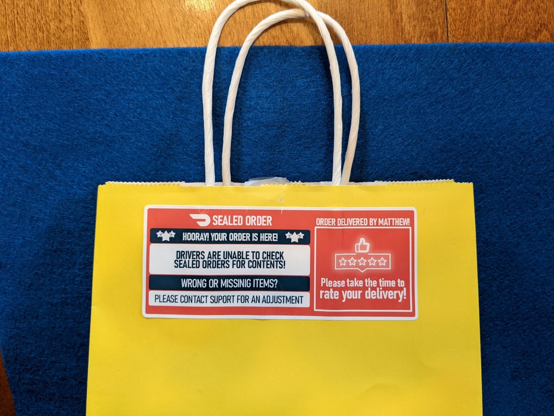 Custom Personalized Doordash Stickers 3.5x1.5 or | Etsy