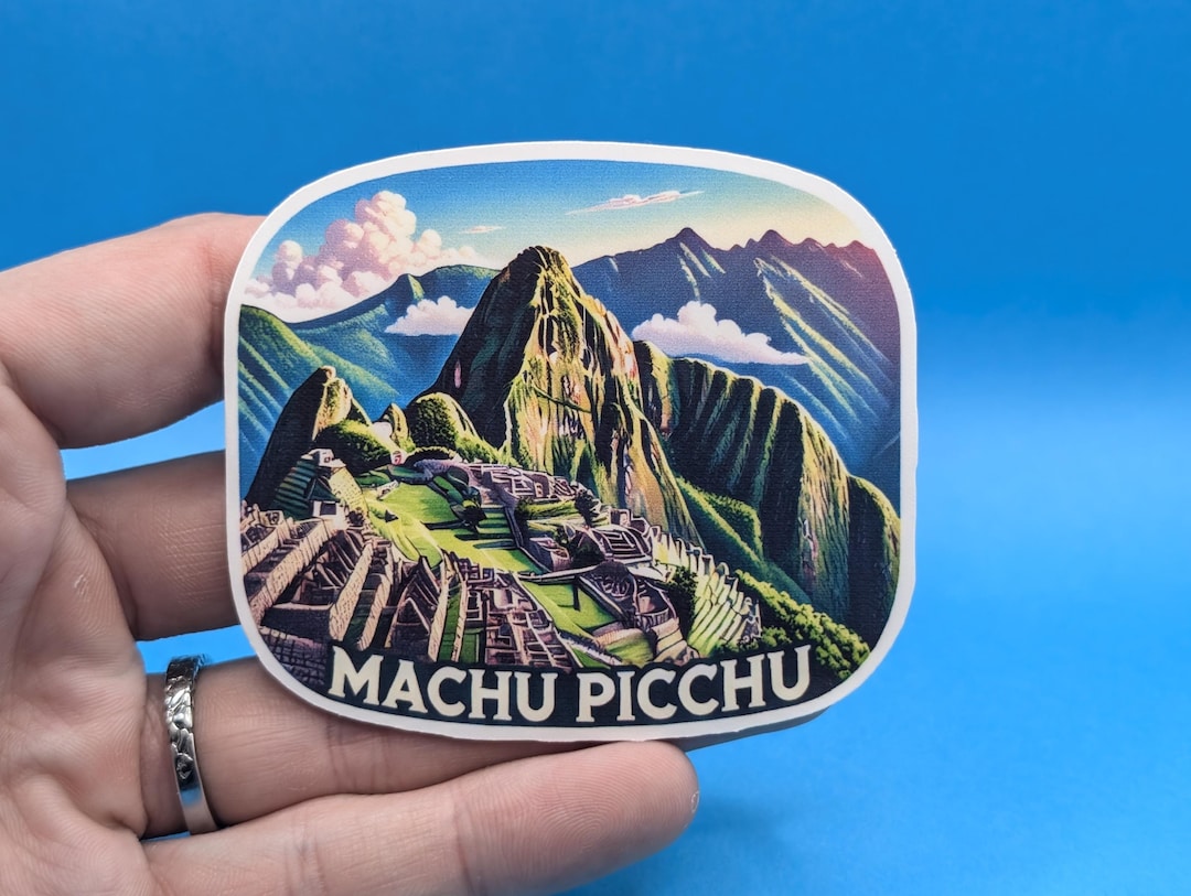 Machu Picchu Travel Sticker // Machu Picchu Decal for Suitcase, Laptop ...