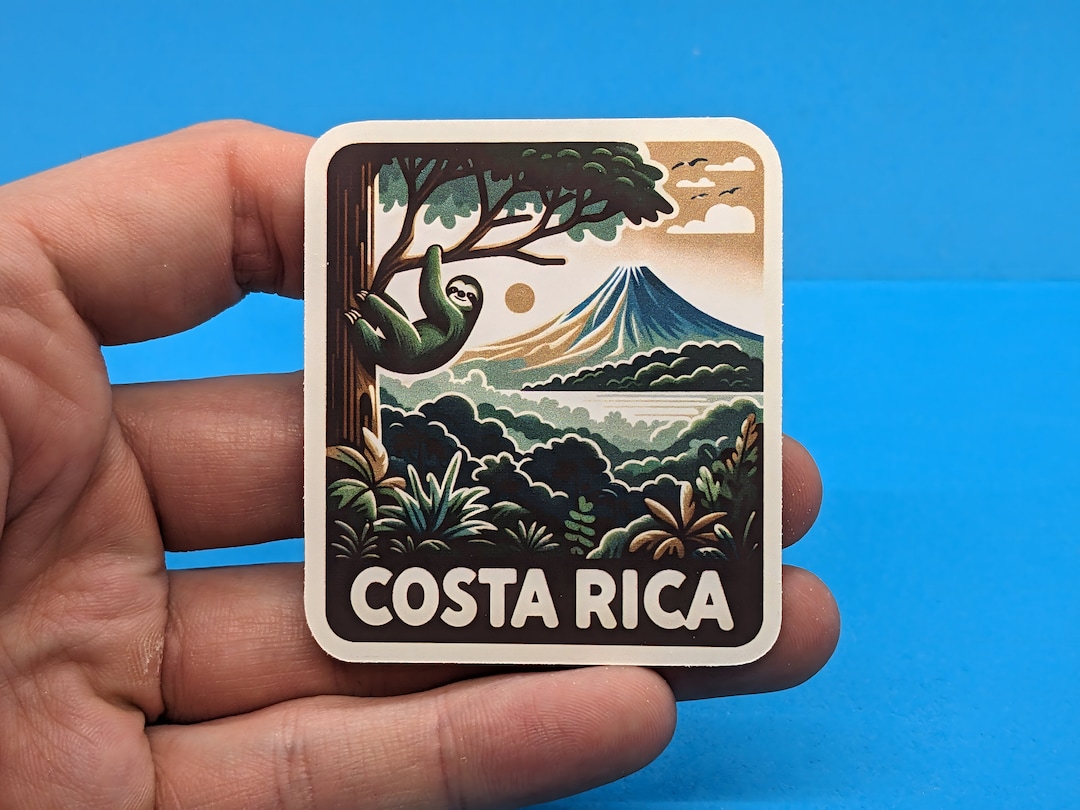 Costa Rica Travel Sticker // Decal for Suitcase, Laptop, Car or Water ...