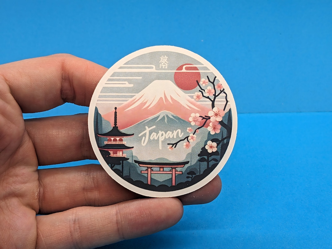 Japan Travel Sticker // Decal for Suitcase, Laptop, Car or Water Bottle ...