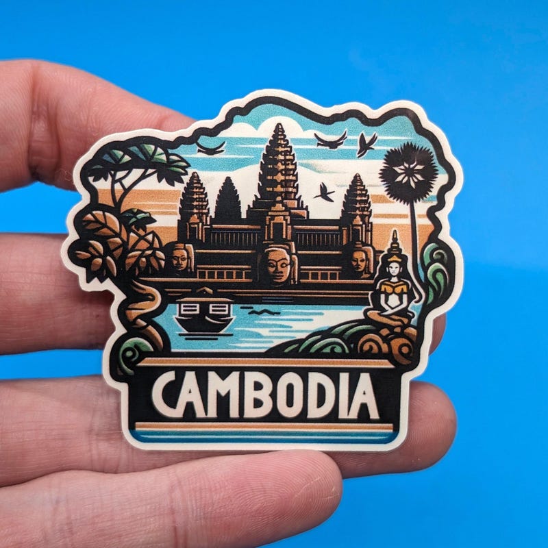 Cambodian Travel Sticker - Etsy UK