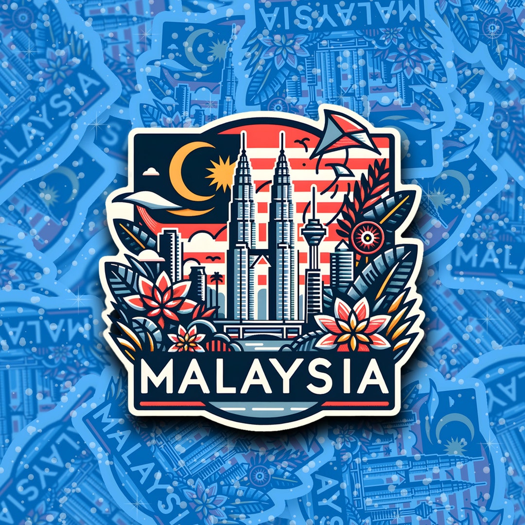 Malaysia Travel Sticker // Decal for Suitcase Laptop Car or - Etsy