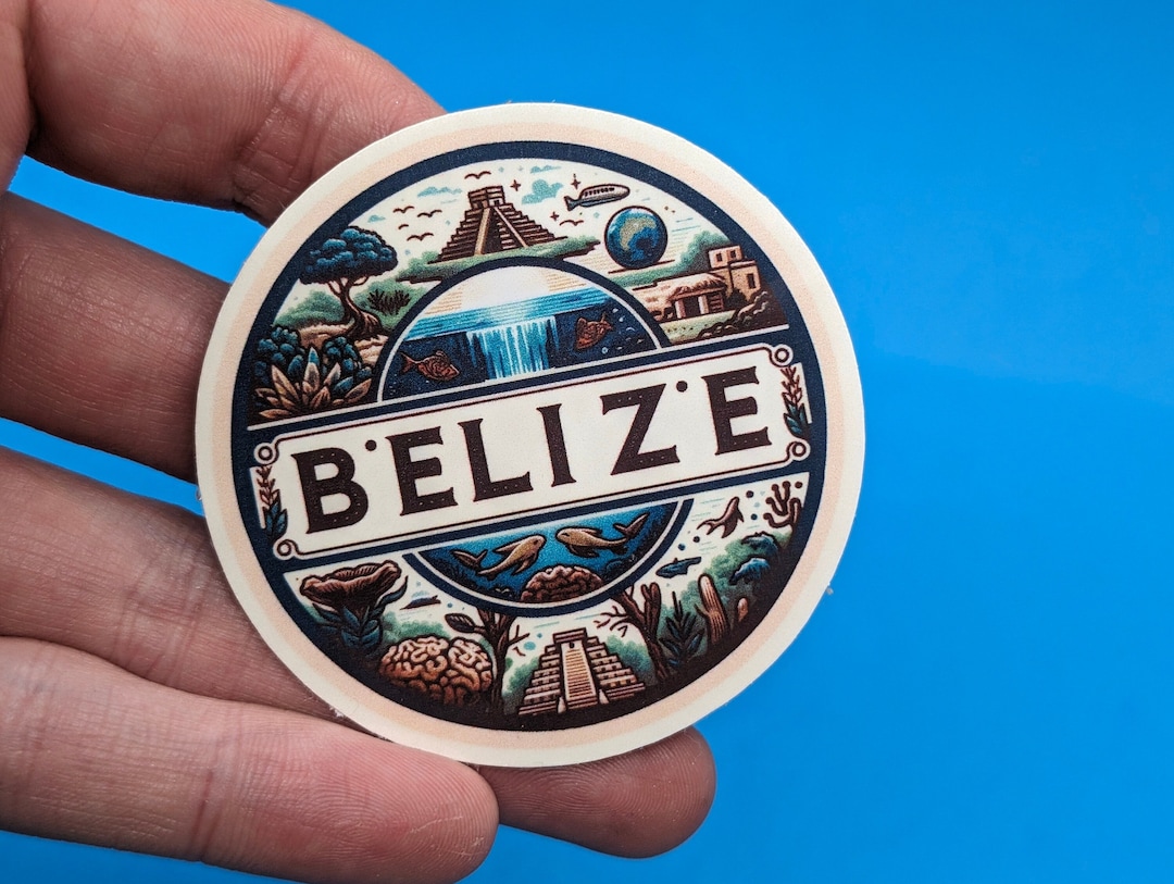 Belize Travel Sticker // Decal for Suitcase, Laptop, Car or Water ...