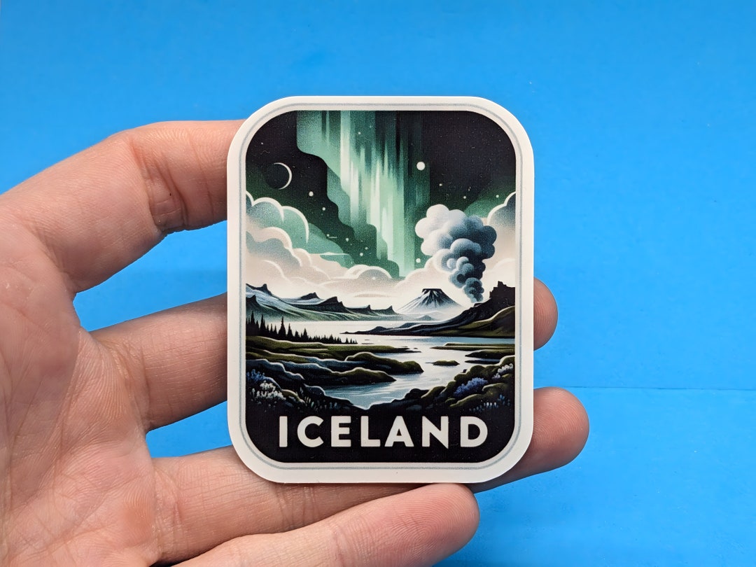 Iceland Travel Sticker Icelandic Decal for Suitcase Laptop Car or Water ...