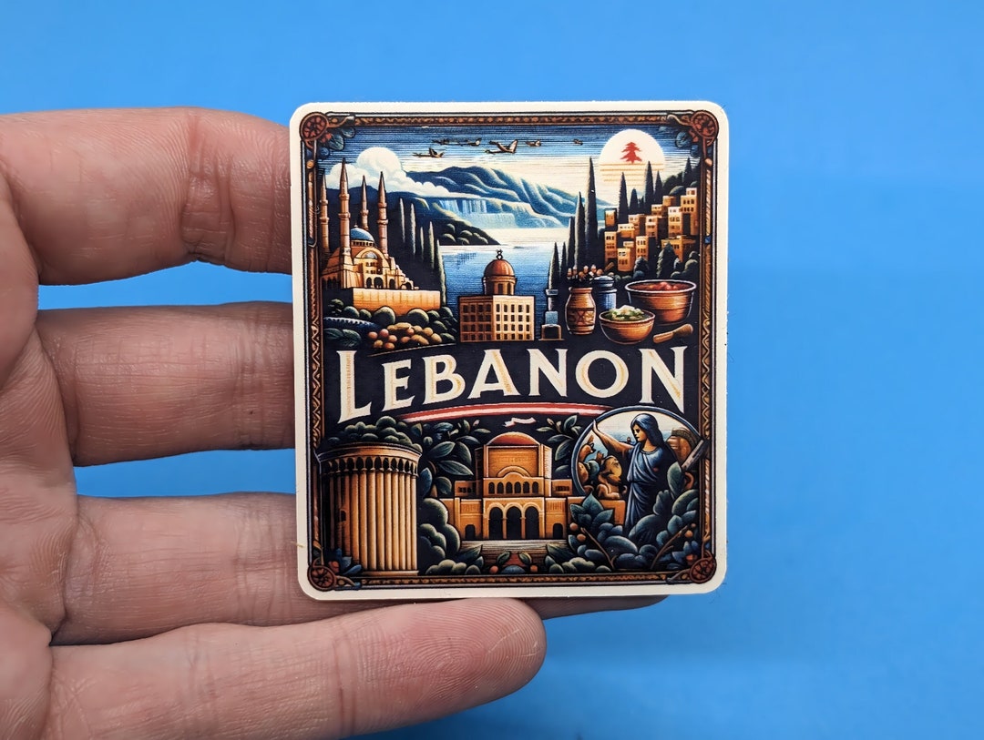 Lebanon Travel Sticker // Middle East Decal for Suitcase, Laptop, Car ...