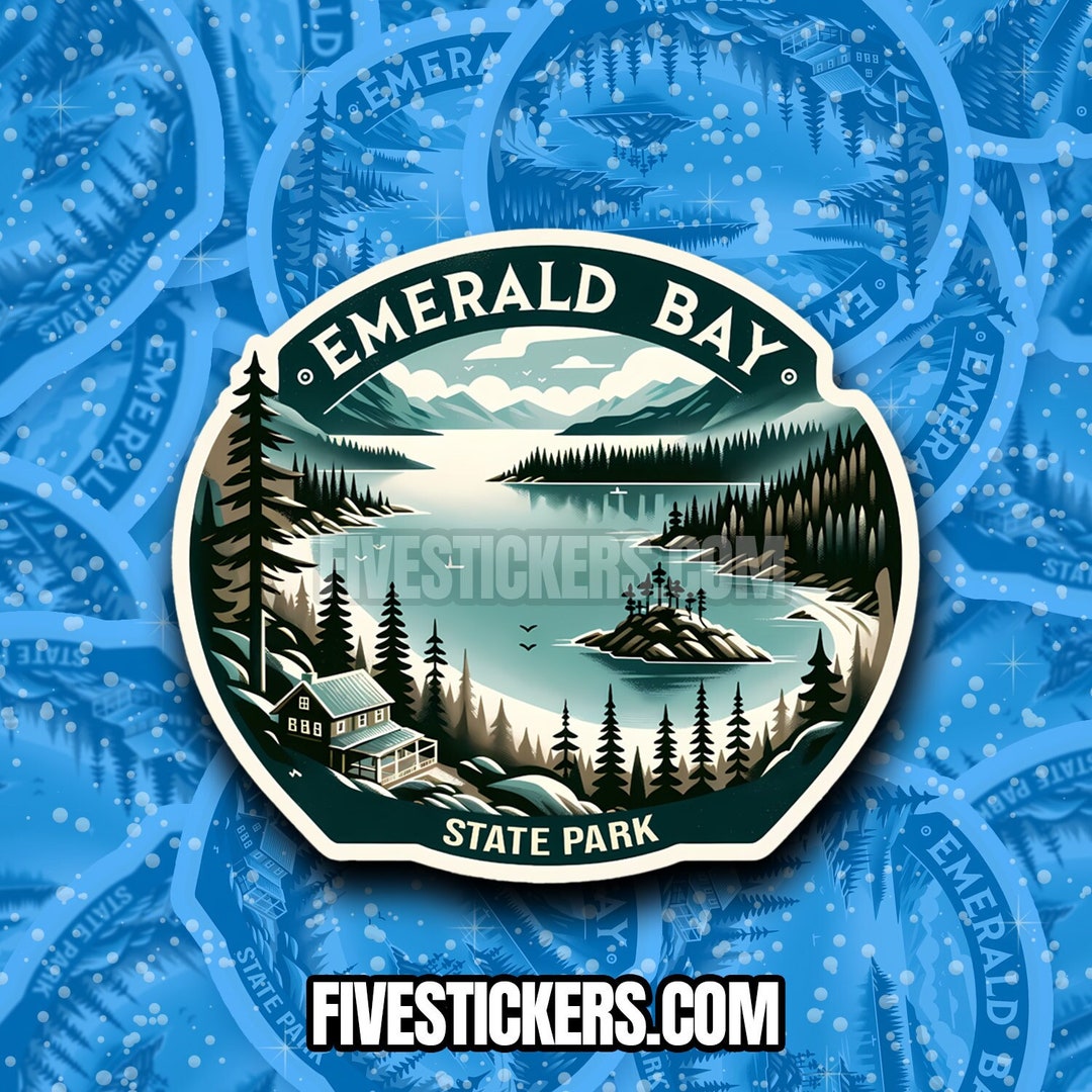 Emerald Bay Travel Sticker State Park Decal for Suitcases Laptops Cars ...