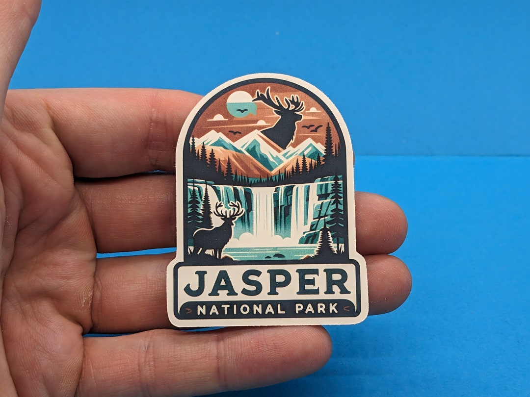 Jasper National Park Travel Sticker // Alberta Decal for Suitcase ...