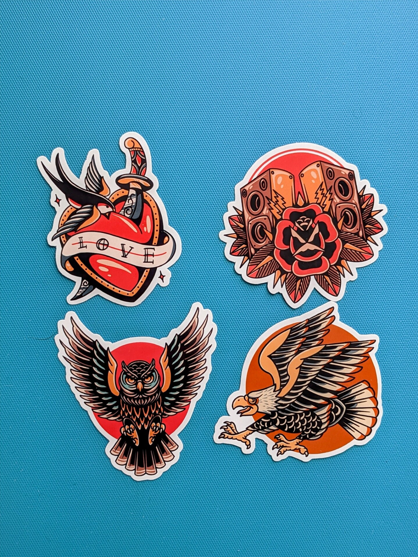 Old School Tattoo Sticker Pack 17 Aesthetic Tattoo Stickers - Etsy