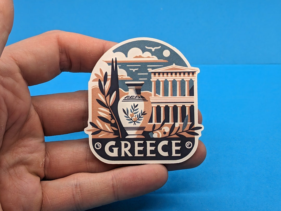 Greece Travel Sticker // Decal for Suitcase, Laptop, Car or Water ...