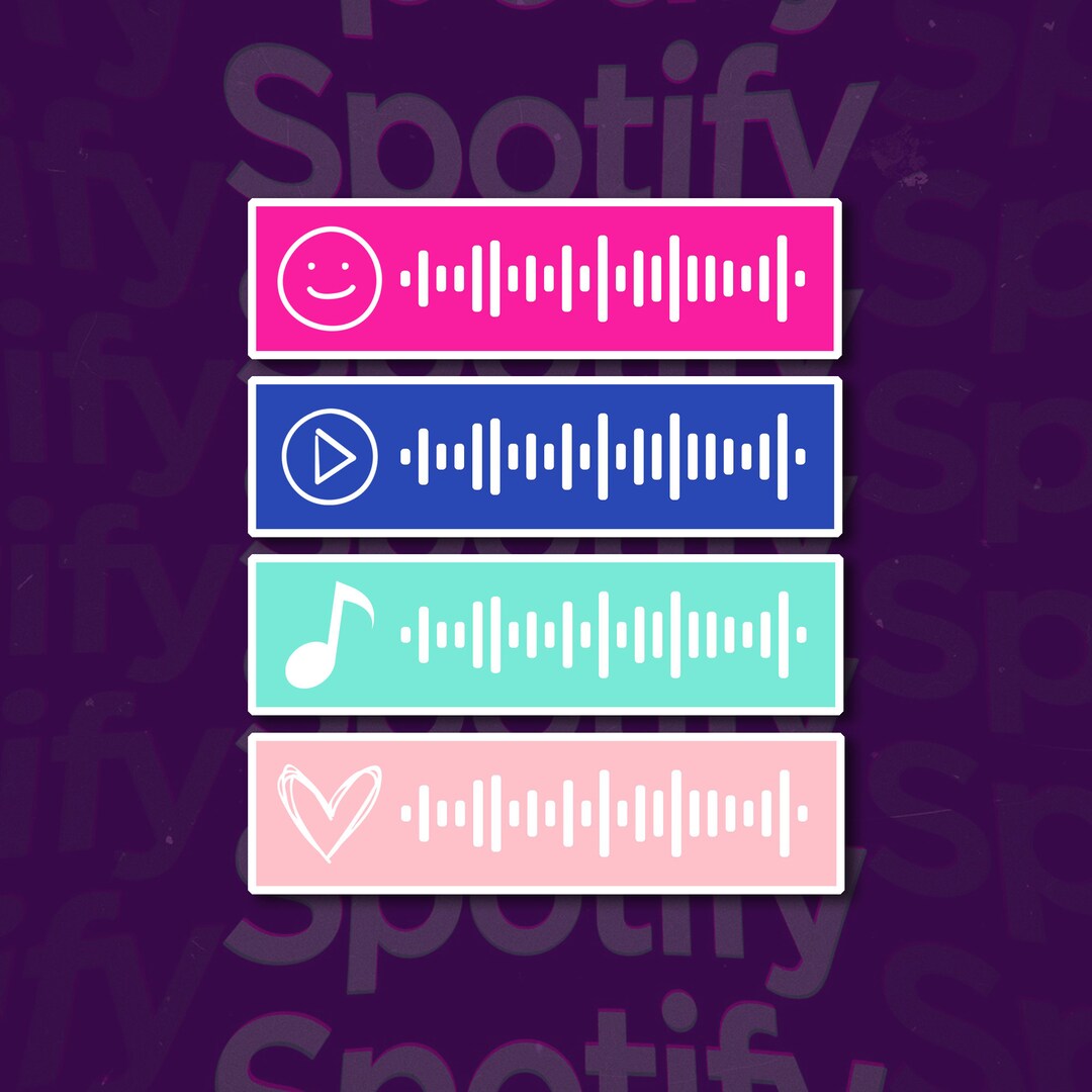 Custom Spotify Code Scan Sticker | 7 Colors + Custom Icons | Custom ...
