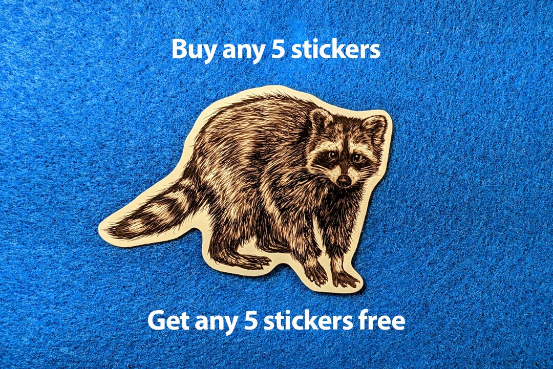 Cute Raccoon Sticker, Trash Panda Sticker, Cute Sticker, Vinyl Sticker ...