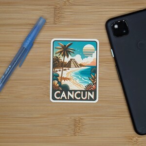 Cancun Travel Sticker #002 // Mexico Decal for Suitcase, Laptop, Car or ...