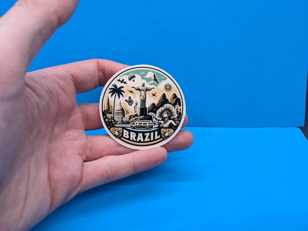 Brazil Travel Sticker // Brazilian Decal for Suitcase, Laptop, Car or ...