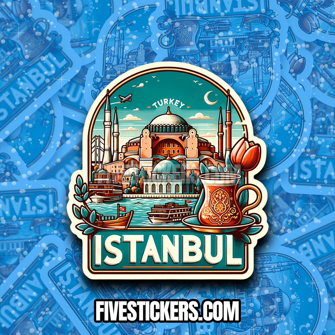 Istanbul Travel Sticker // Turkey Decal for Suitcase, Laptop, Car or ...