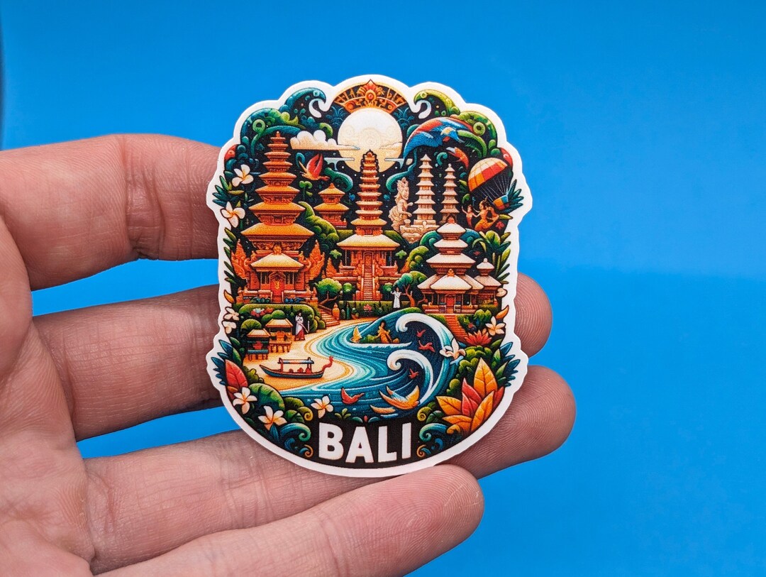 Bali Travel Sticker // Indonesia Decal for Suitcase, Laptop, Car or ...