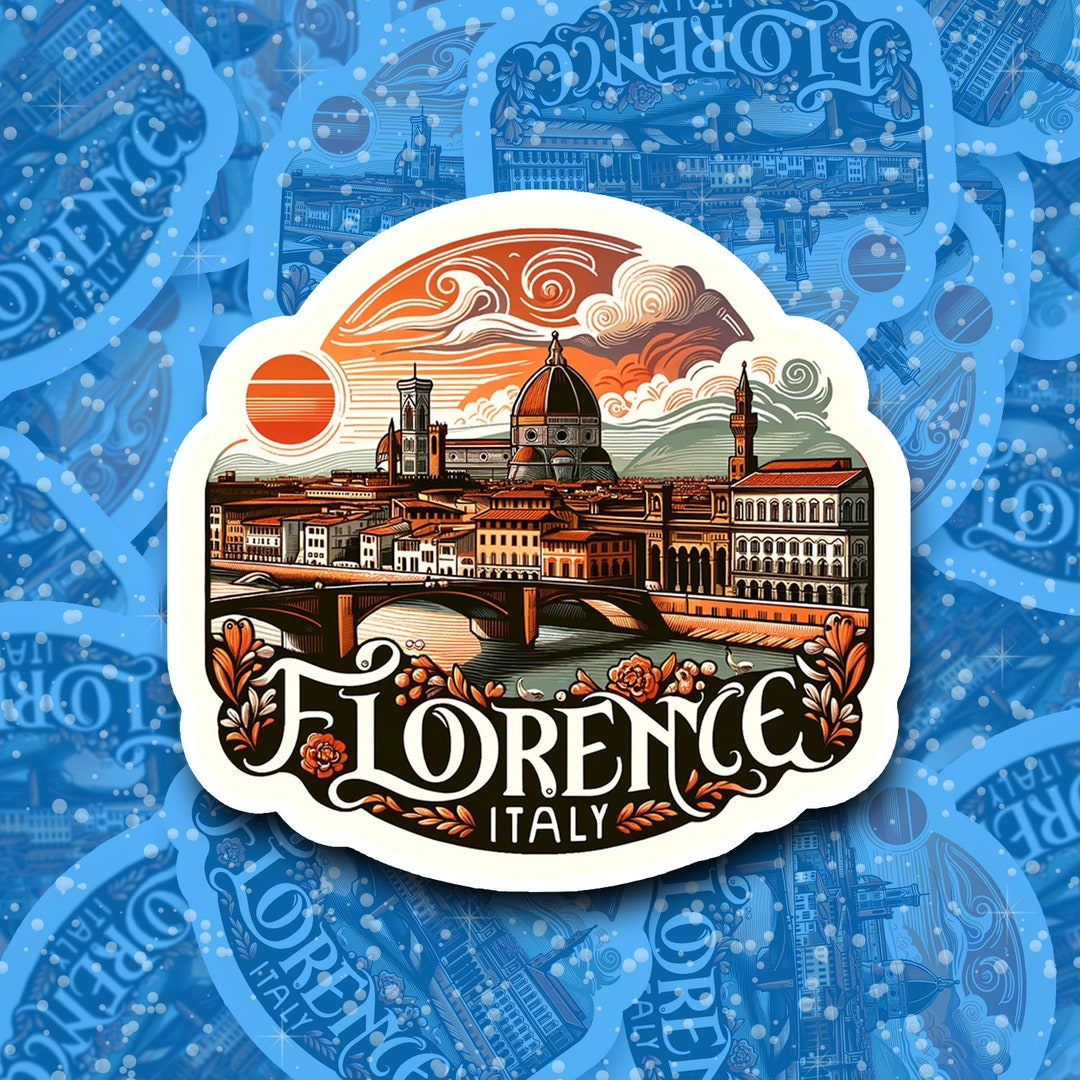 Florence Italy Travel Sticker // Decal for Suitcase Laptop - Etsy