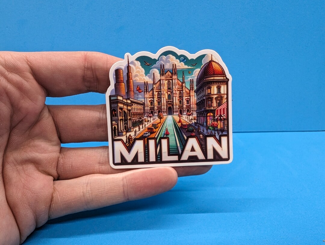Milan Travel Sticker // Itay Decal for Suitcase, Laptop, Car or Water ...