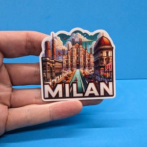 Milan Travel Sticker // Itay Decal for Suitcase, Laptop, Car or Water ...