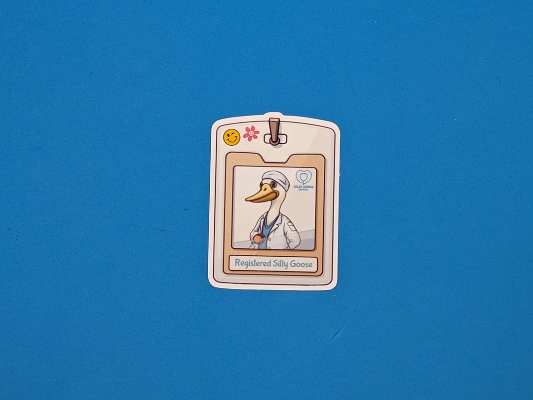 Registered Silly Goose Vinyl Sticker Nursing Gift, Funny Nurse Sticker ...