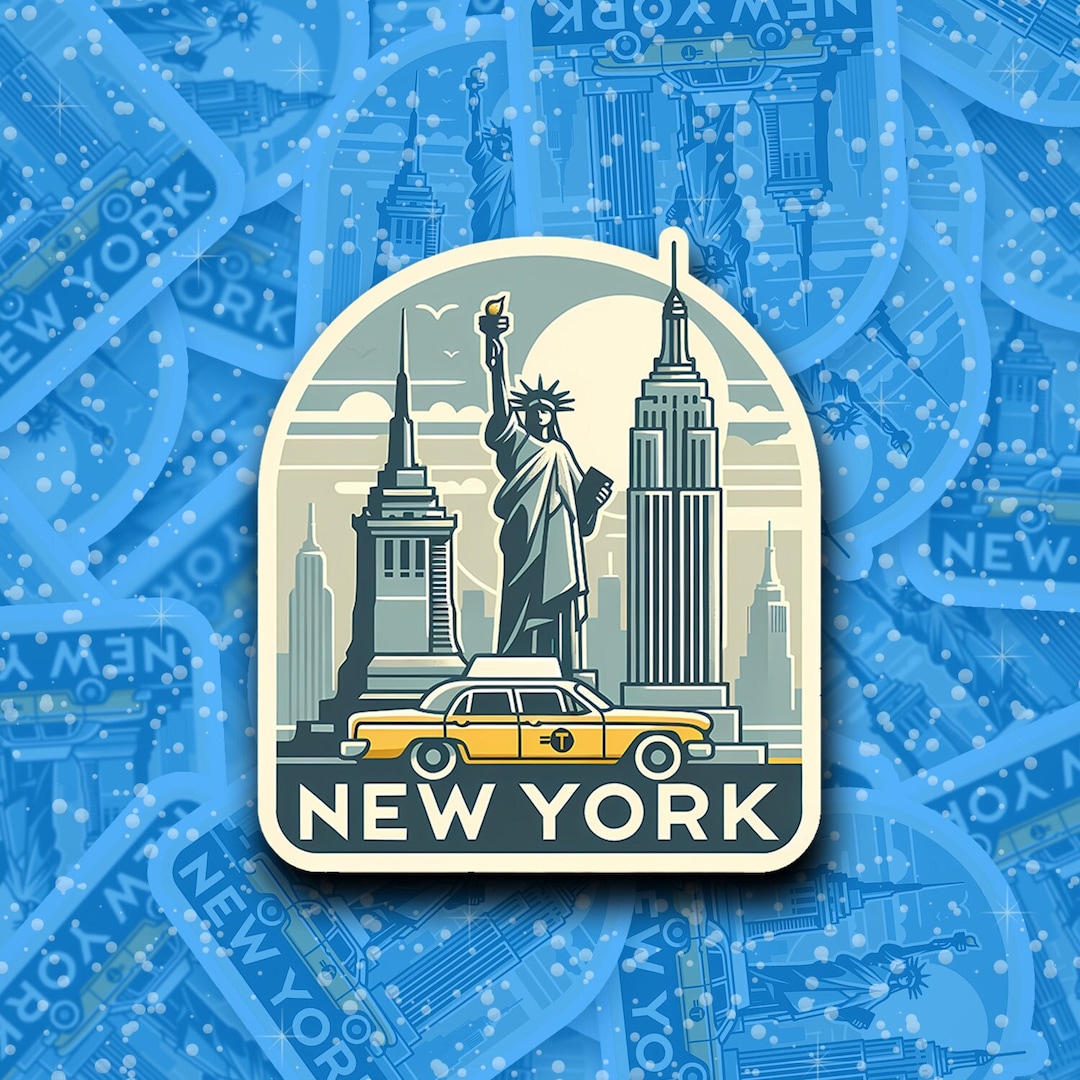 New York Travel Sticker // New York Decal for Suitcase - Etsy