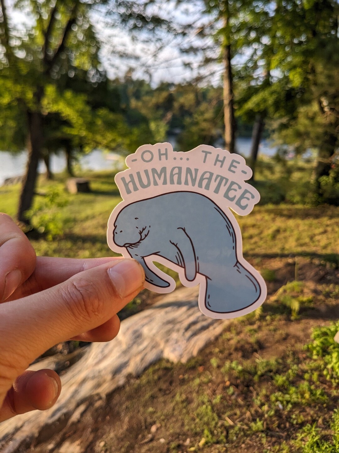 Funny 'oh, the Humanatee!' Manatee Sticker - Hilarious Decal for Animal ...