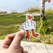 Middle Finger Steve Sticker - Funny Seagull Sticker, Vinyl Sticker ...