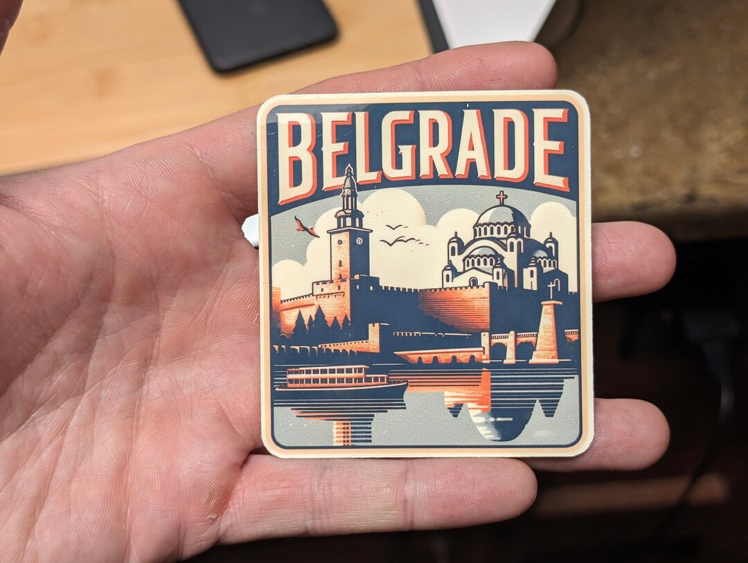 Belgrade Travel Sticker Serbia Decal for Suitcase Laptop Car Water ...