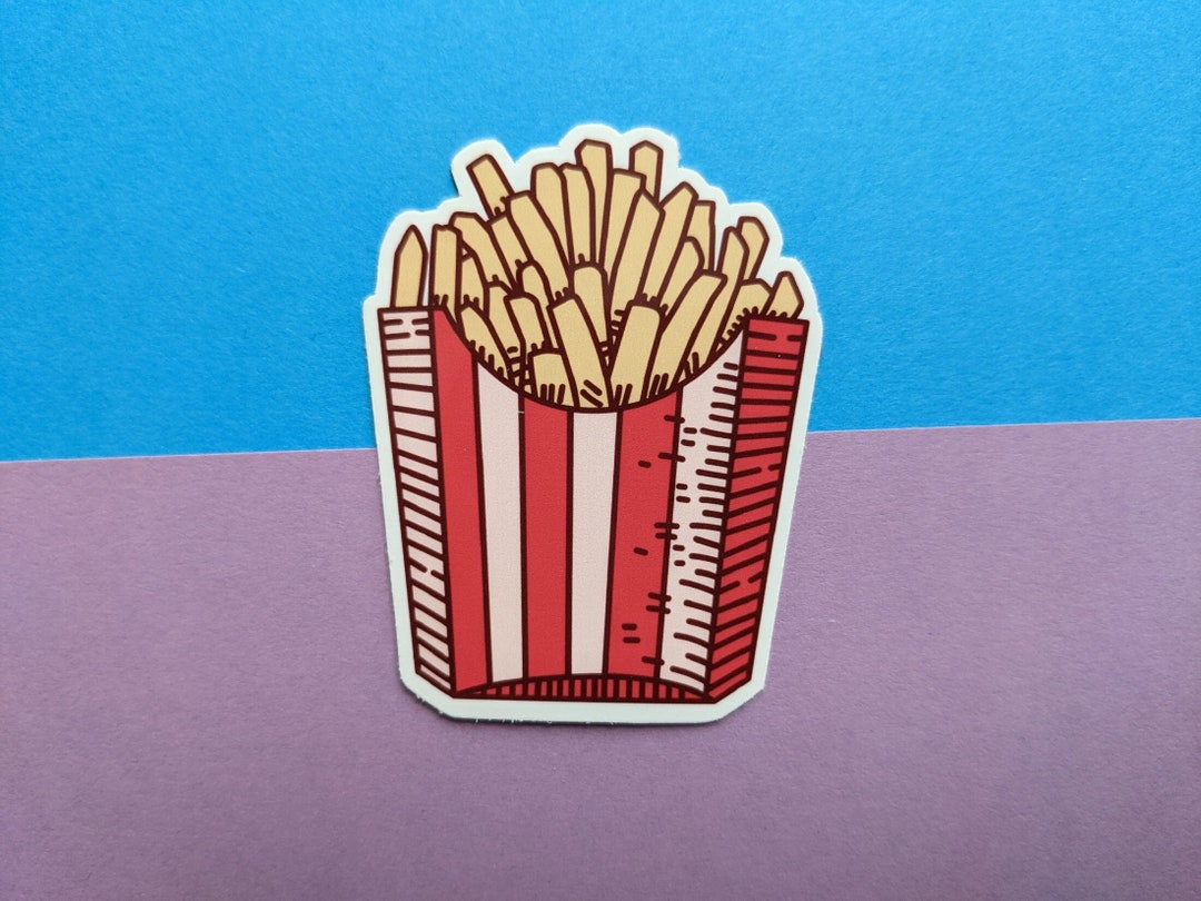 French Fries Sticker | Vinyl Sticker | French Fry Sticker, Food Sticker ...