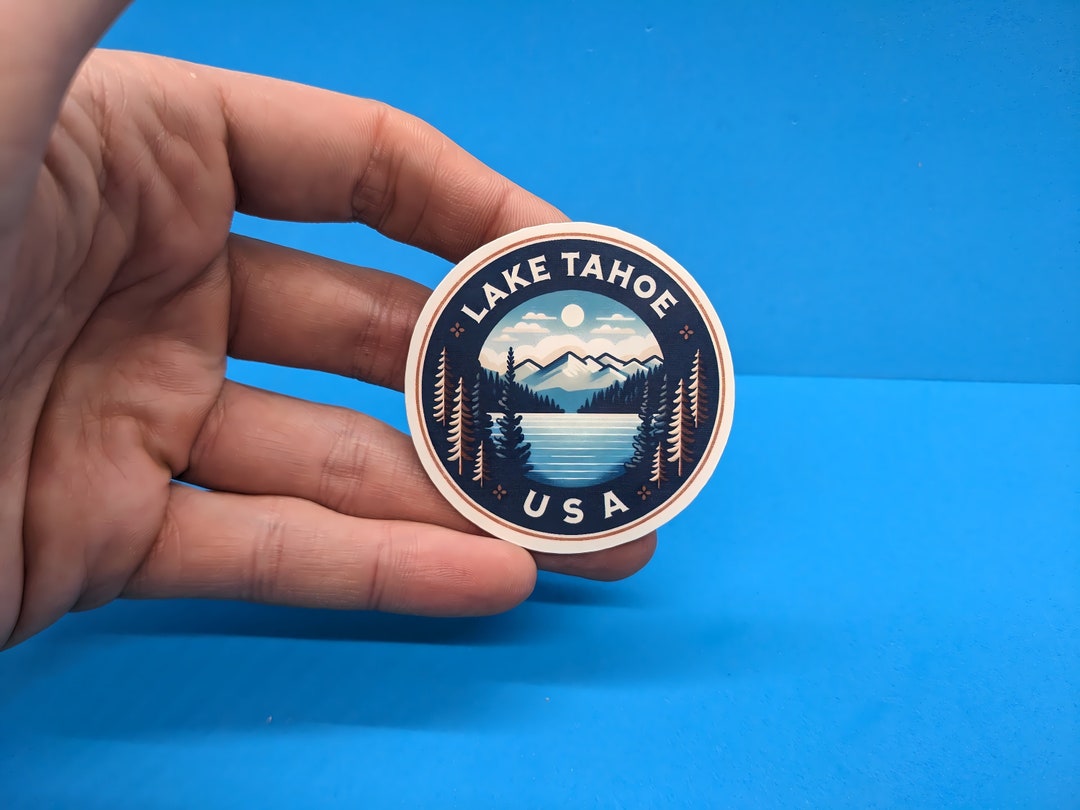 Lake Tahoe Travel Sticker // Nevada Decal for Suitcase, Laptop, Car or ...