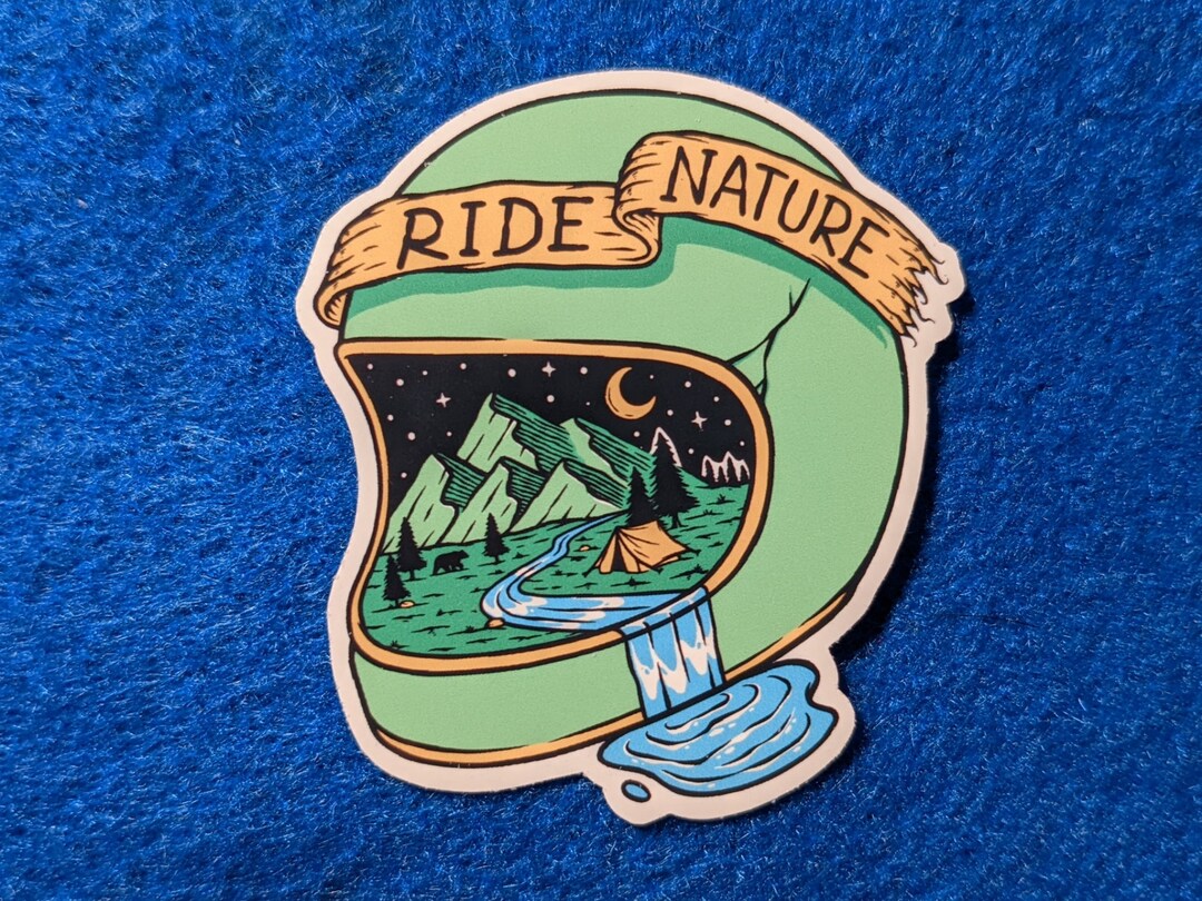 Ride Nature Mountain Biking Sticker Outdoors Sticker Adventure Sticker ...