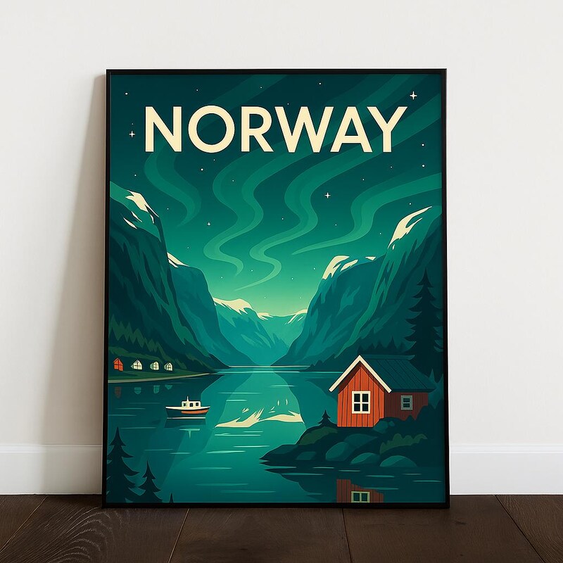 Norwegian Travel Posters - Etsy