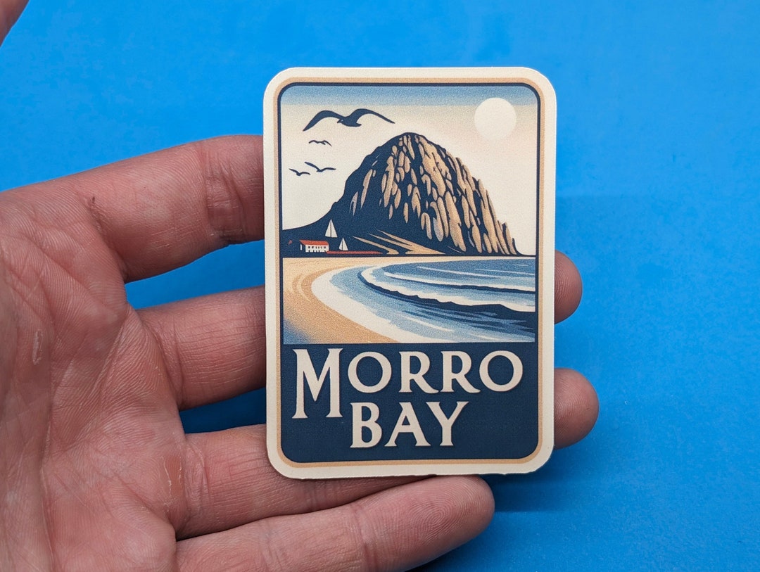 Morro Bay Travel Sticker // California Decal for Suitcase, Laptop, Car ...