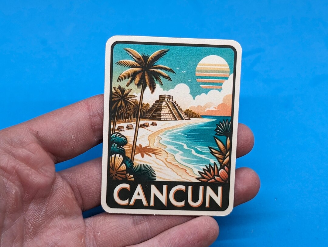 Cancun Travel Sticker #002 // Mexico Decal for Suitcase, Laptop, Car or ...