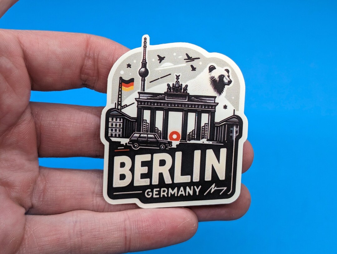 Berlin Travel Sticker // Germany Decal for Suitcase, Laptop, Car or ...