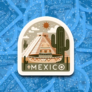 Mexico Travel Sticker // Decal for Suitcase, Laptop, Car or Water ...
