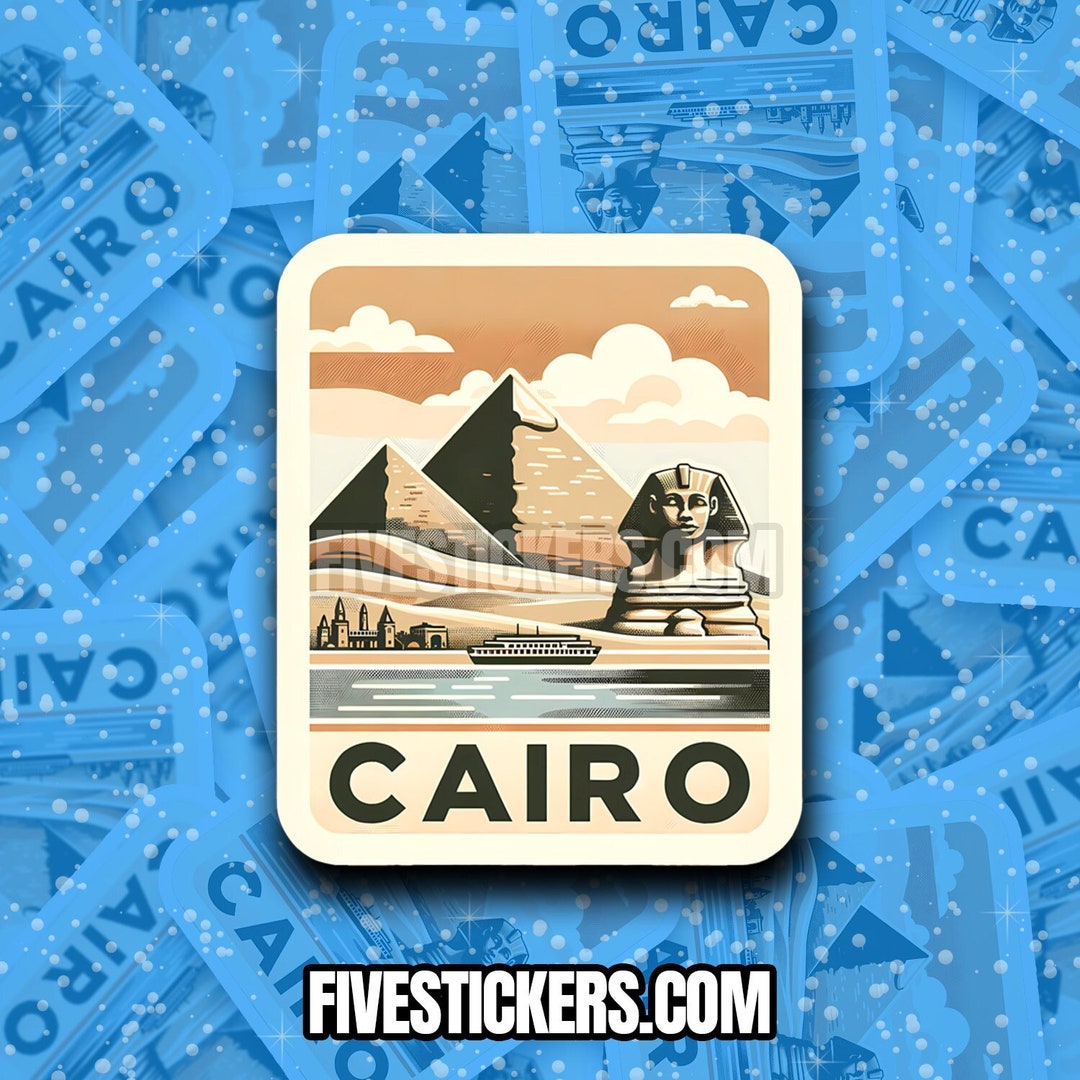 Cairo Travel Sticker //egypt Decal for Suitcase, Laptop, Car or Water ...