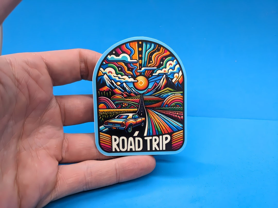 Road Trip Sticker #001 // Psychedelic Art // Travel Decal Gift for Cars ...