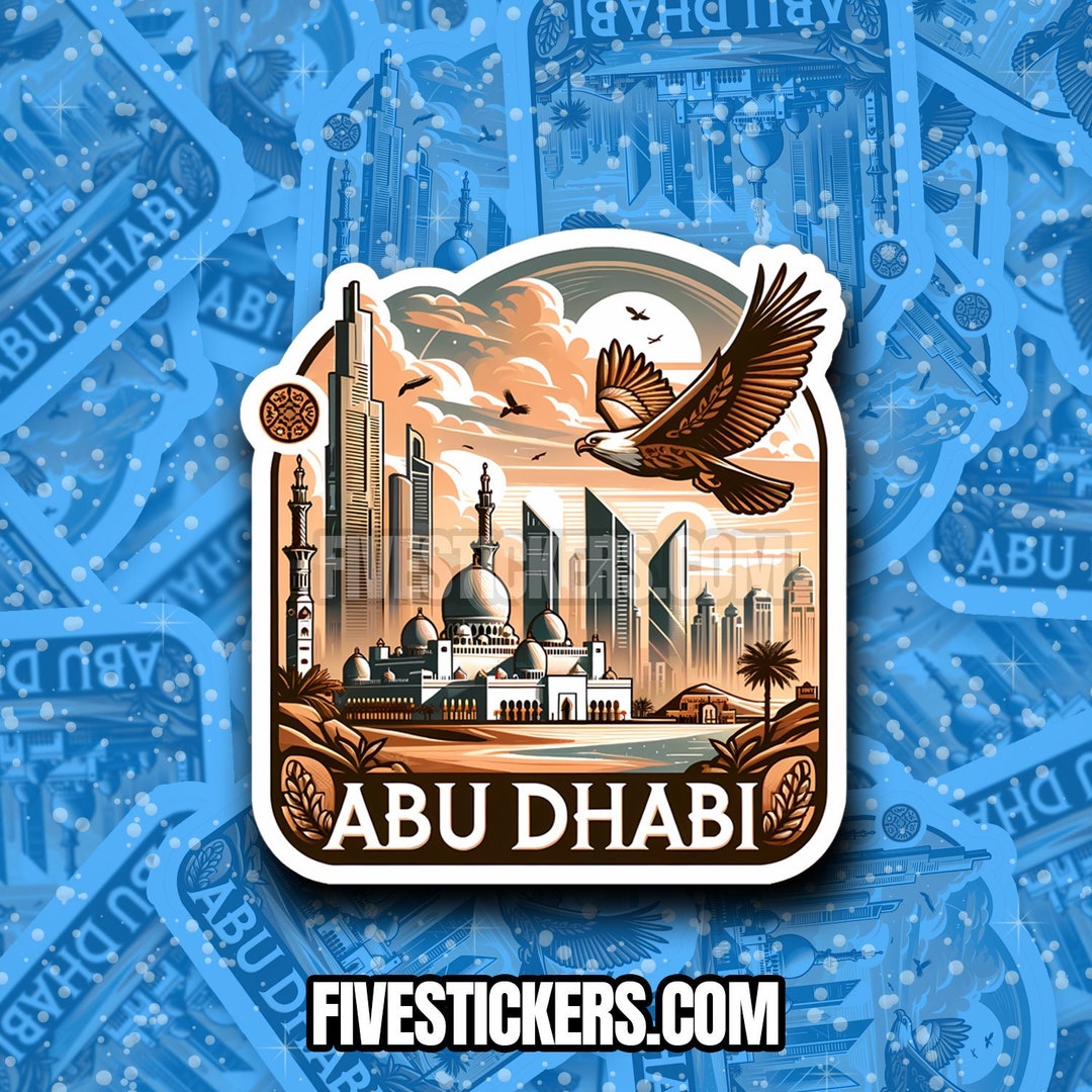 Abu Dhabi Travel Sticker // UAE Decal for Suitcase, Laptop, Car or ...