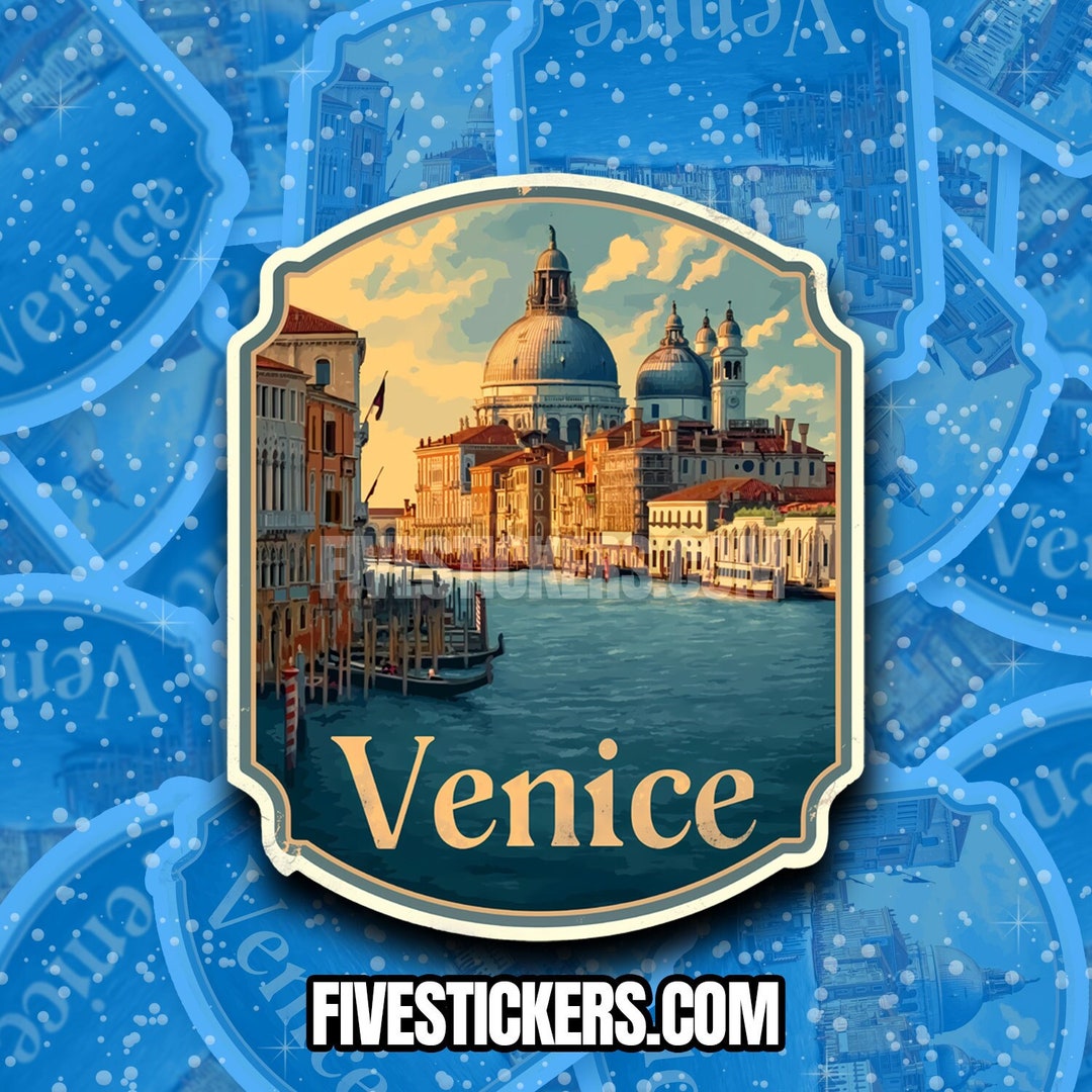 Venice Travel Sticker // Italy Decal for Suitcase, Laptop, Car or Water ...