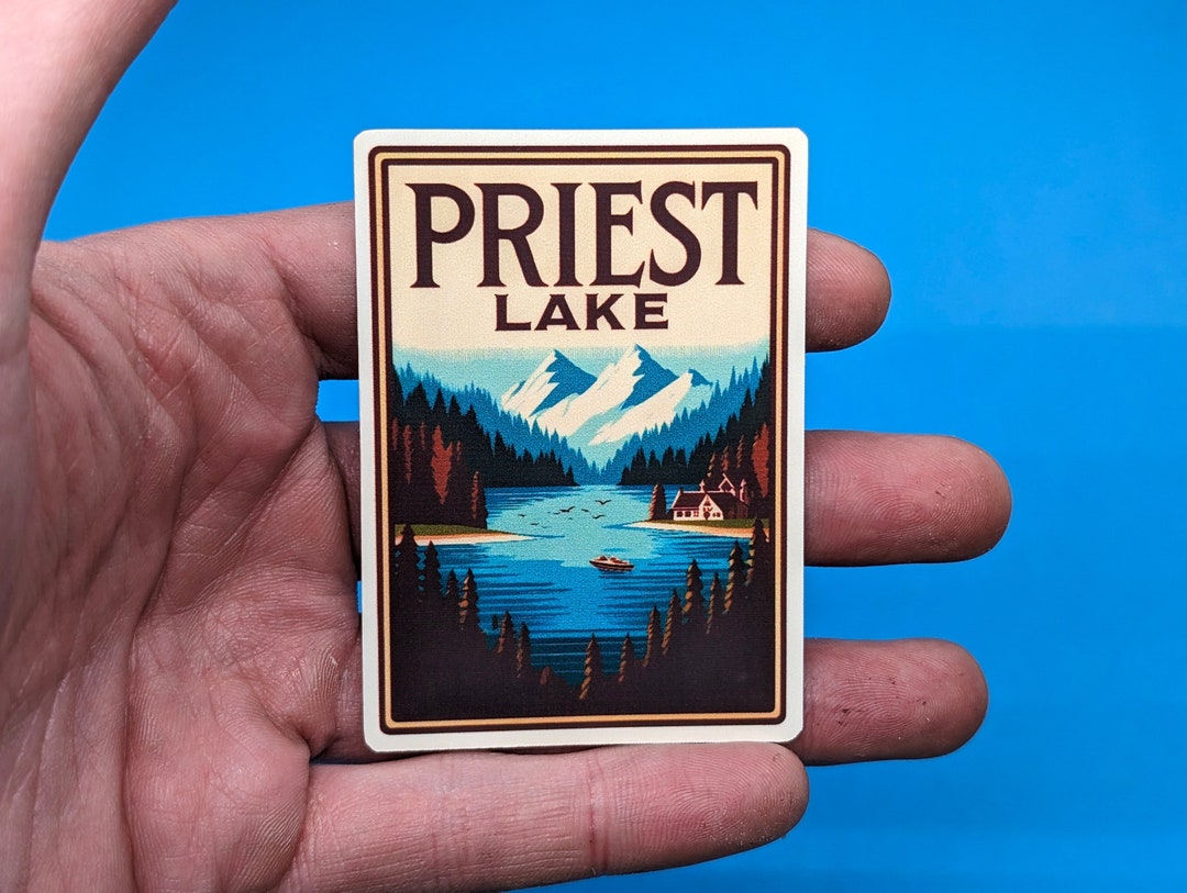 Priest Lake Sticker // Idaho Decal for Suitcase, Laptop, Car or Water ...
