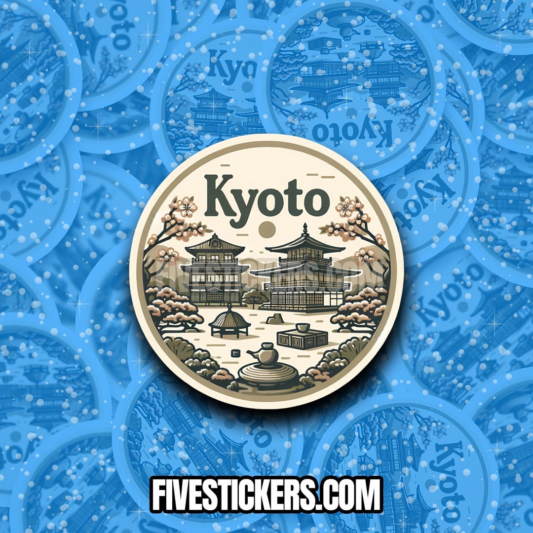Kyoto Japan Travel Sticker // Decal for Suitcase, Laptop, Car or Water ...