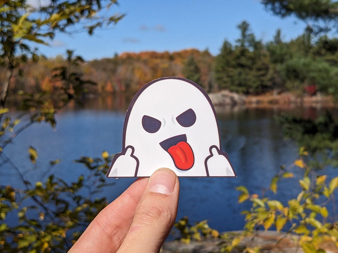 Ghost Attitude Sticker: Waterproof Vinyl Decal - Etsy