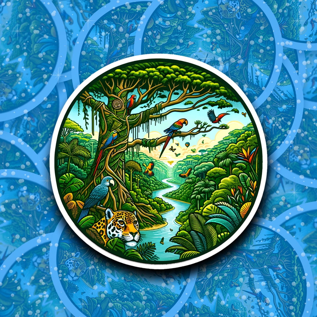 Amazon Rainforest Travel Sticker // Decal for Suitcase - Etsy